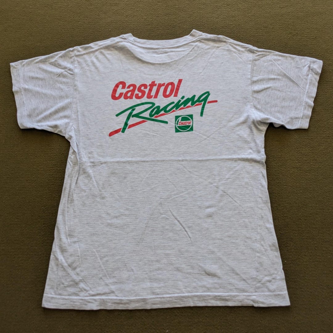 Vintage CASTROL OIL Racing Motorcycle T-shirt - Etsy