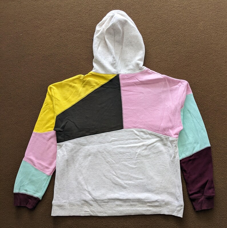 Vintage FASHION Colour Block Style Hoodies - Etsy