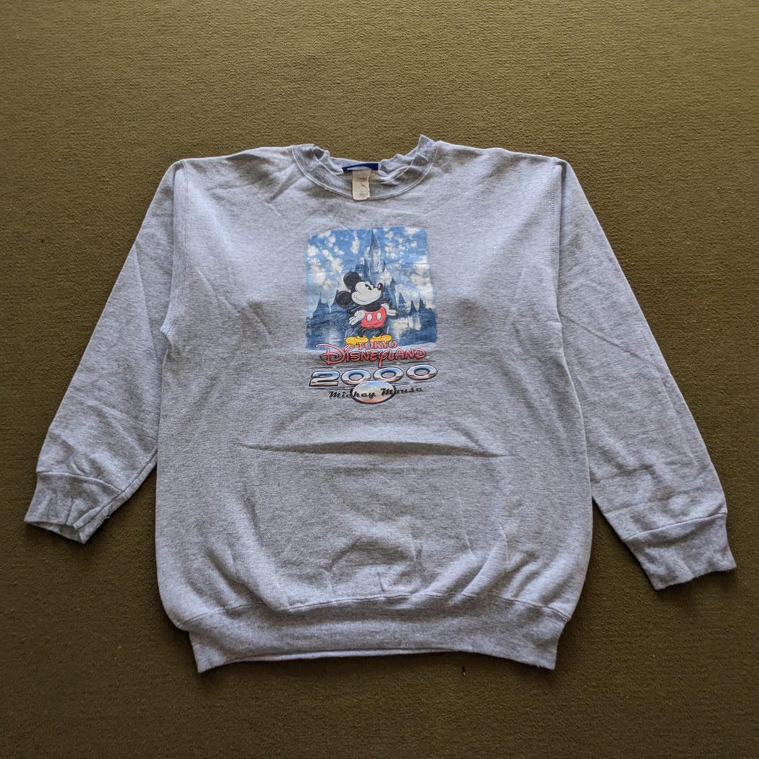 Vintage Tokyo Disneyland Mickey Mouse Cartoon Sweatshirt - Etsy