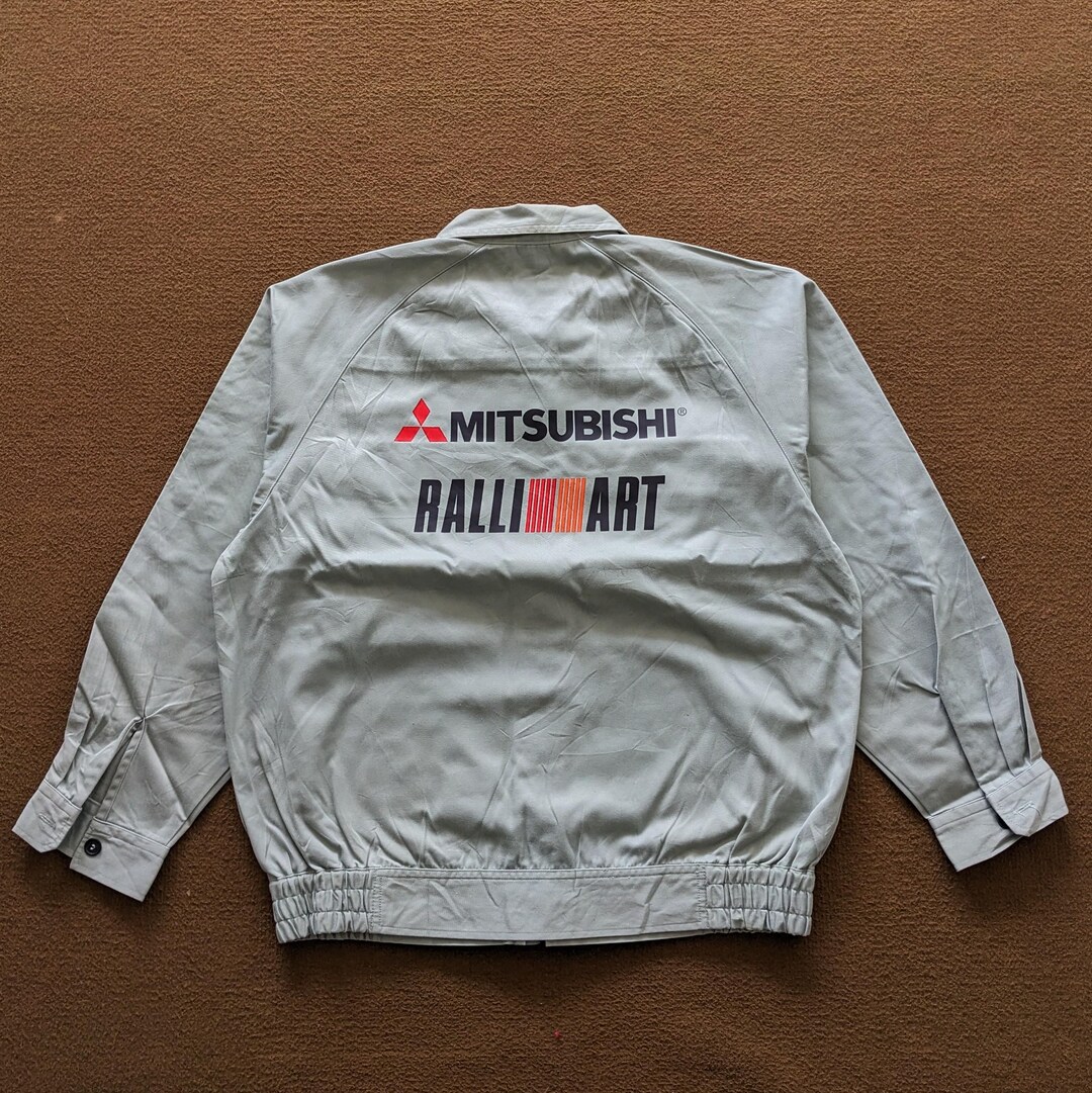 Vintage MITSUBISHI RALLI ART Motorsports Racing Uniform Workers Custom ...