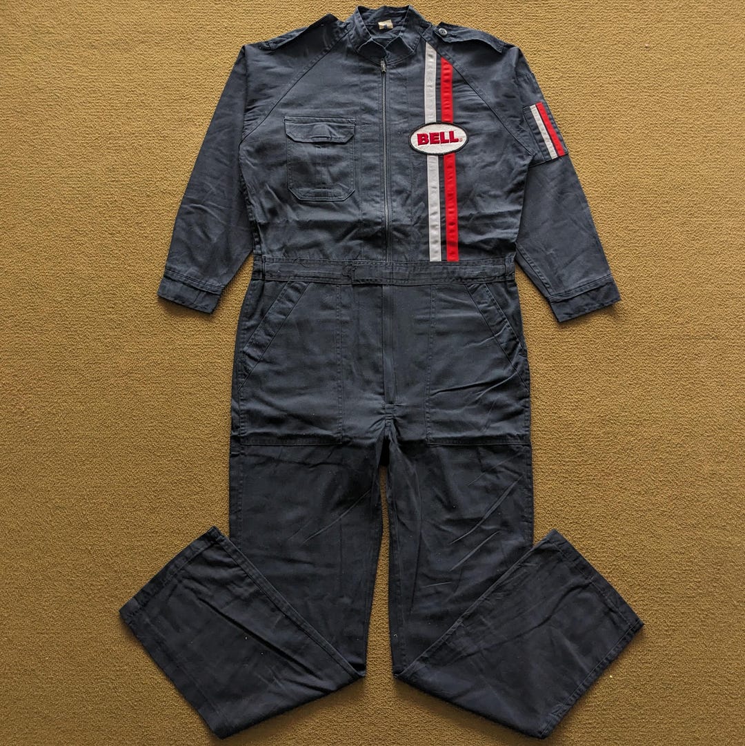 Vintage BELL Racing Helmet Motorcycle Brand Coverall Workwear Jacket - Etsy