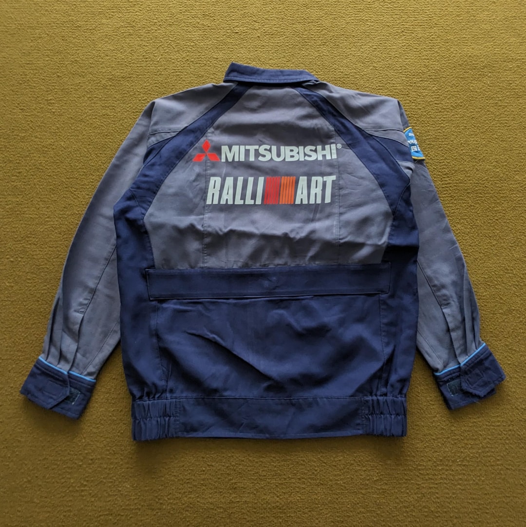Vintage MITSUBISHI RALLI ART Japanese Racing Team Uniform Custom Jacket ...