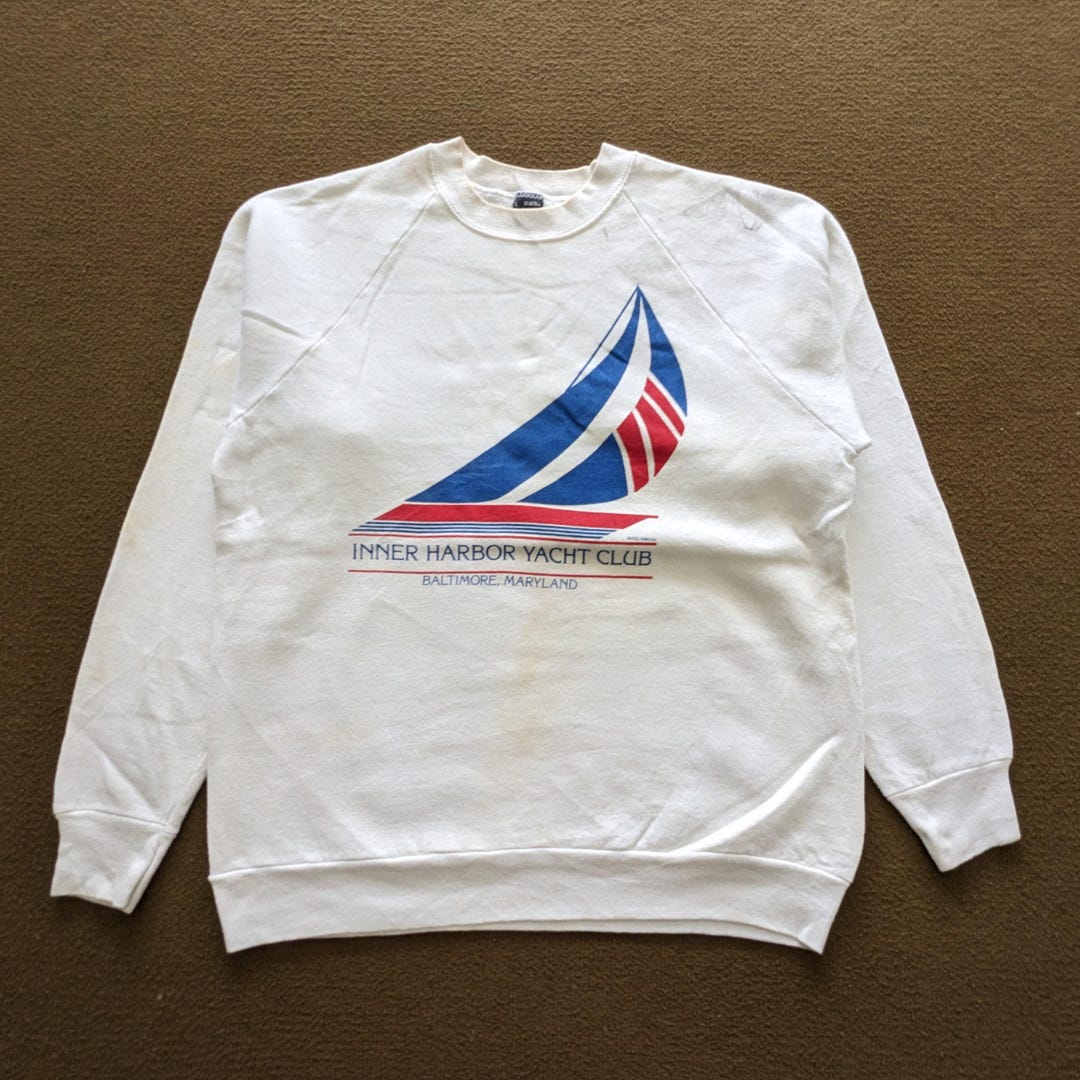 Vintage INNER HARBOR Yacht Club Sports Sweatshirt - Etsy