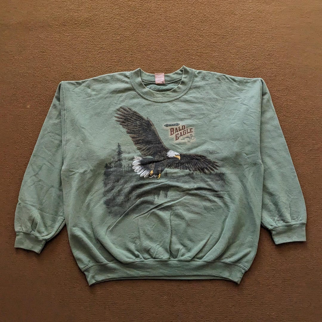 Vintage AMERICAN BALD EAGLE Animal Streetwear Sweatshirt - Etsy