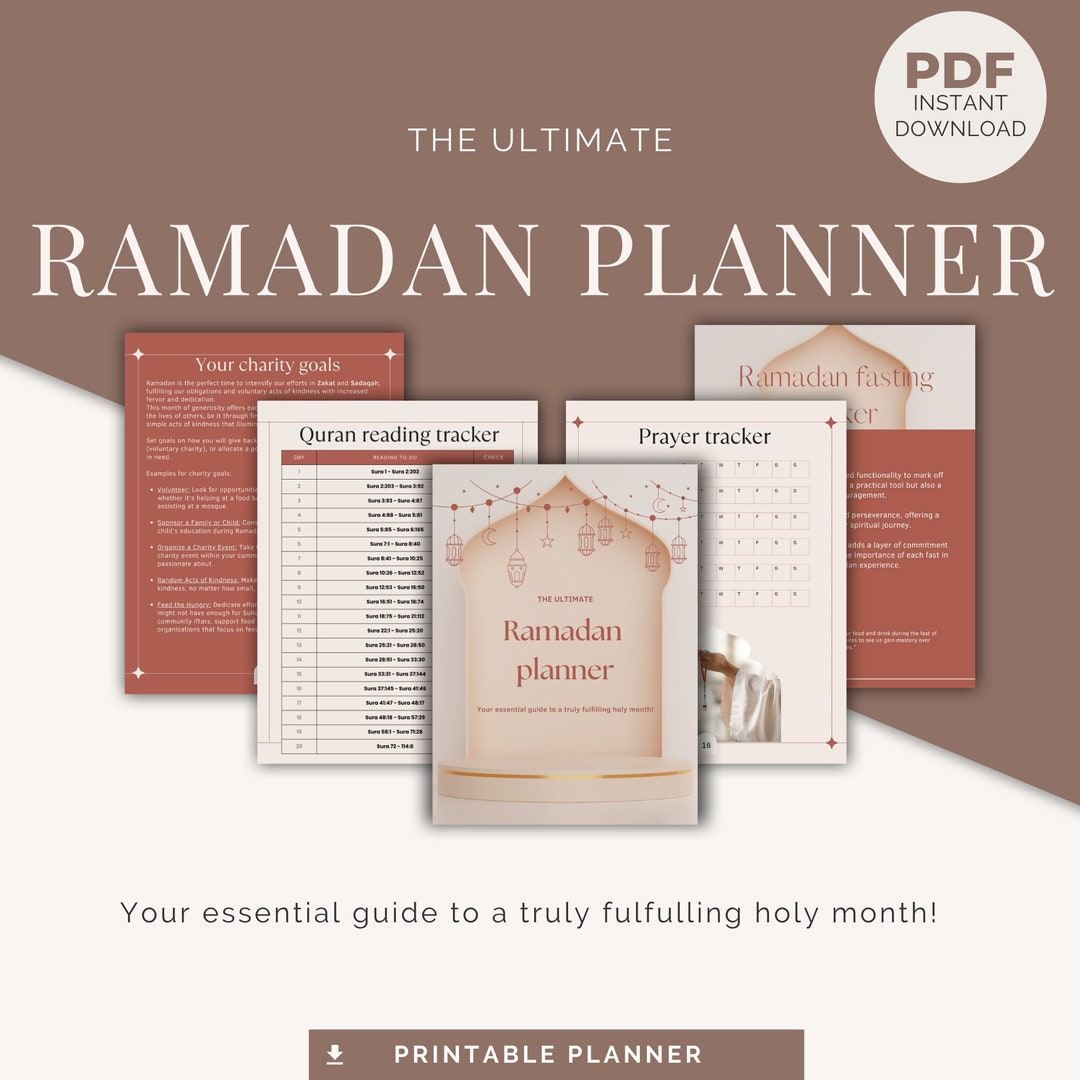 Ramadan Planner for Muslims Digital and Printable / Islamic Calender ...