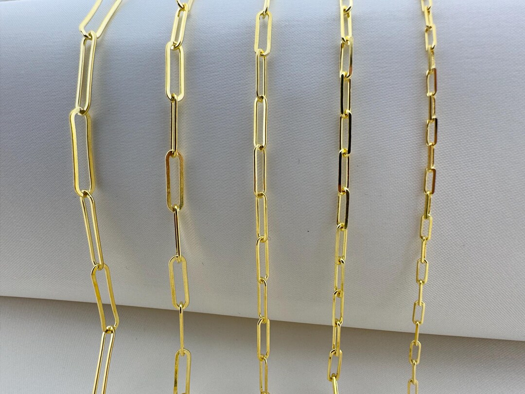 14K Gold Plated Paperclip, No Fade and Non- Tarnish, Gold Silver ...