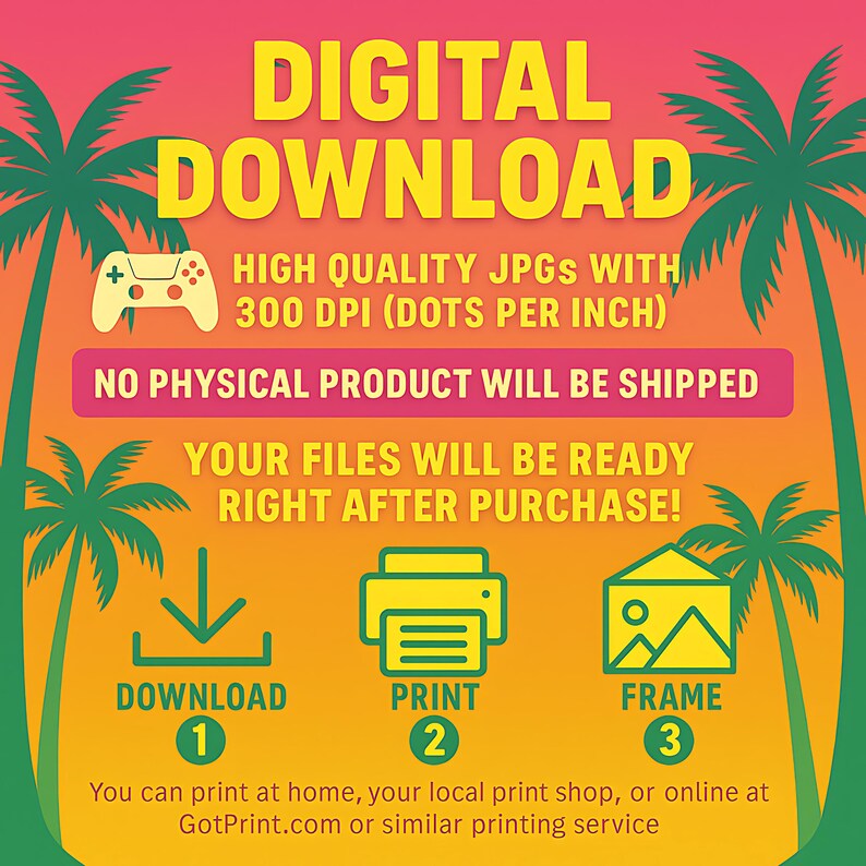 Gaming Posters Set of 3: Video Game Wall Art for Boys Bedroom, Digital ...