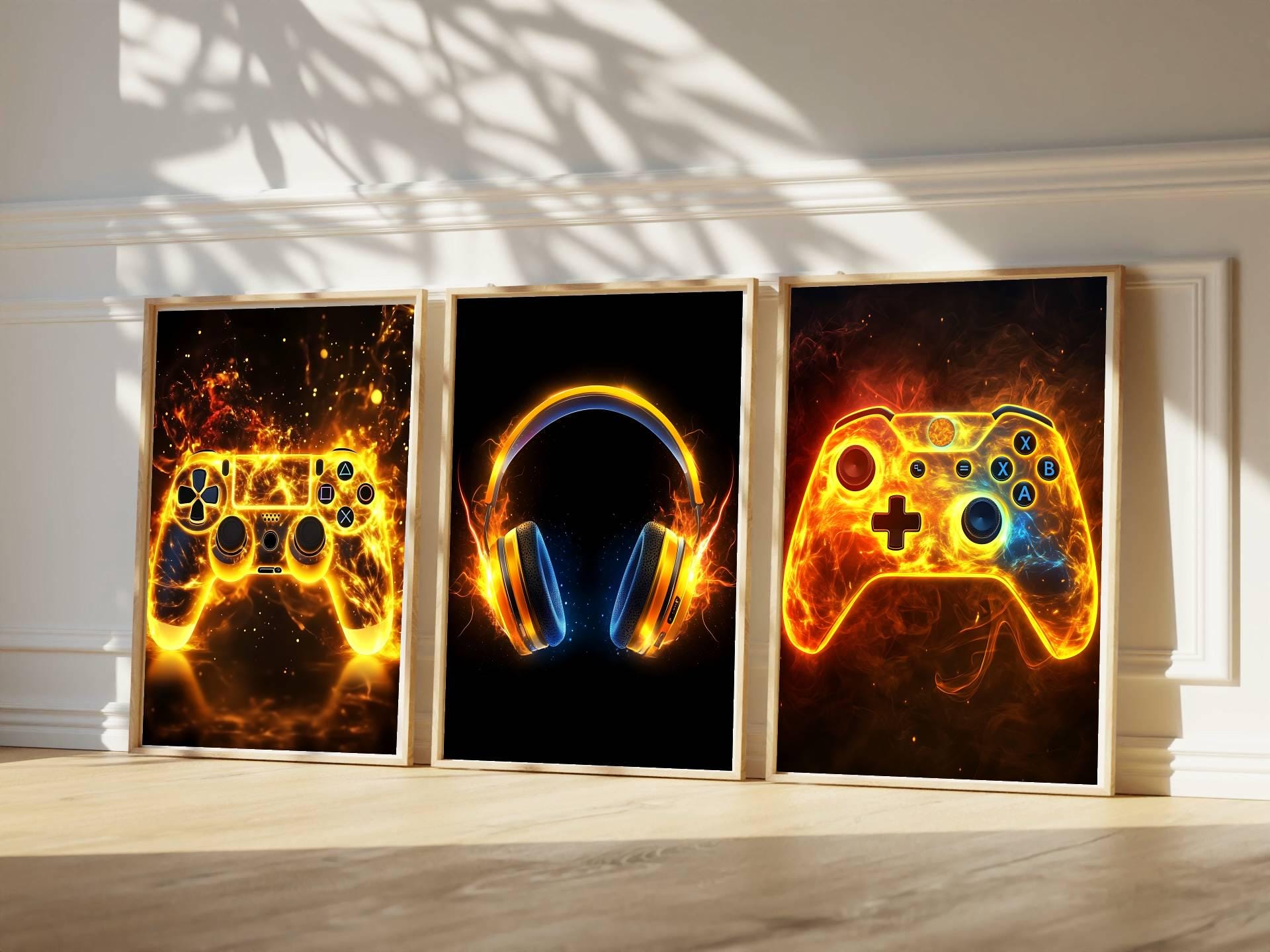 Video Game Controller Prints: Set of 3 Gaming Posters (digital Download ...