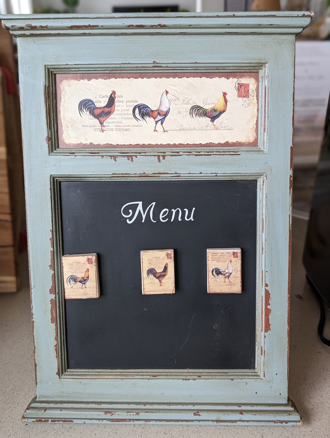 Vintage Farmhouse Chicken Blackboard With Magnets - Etsy