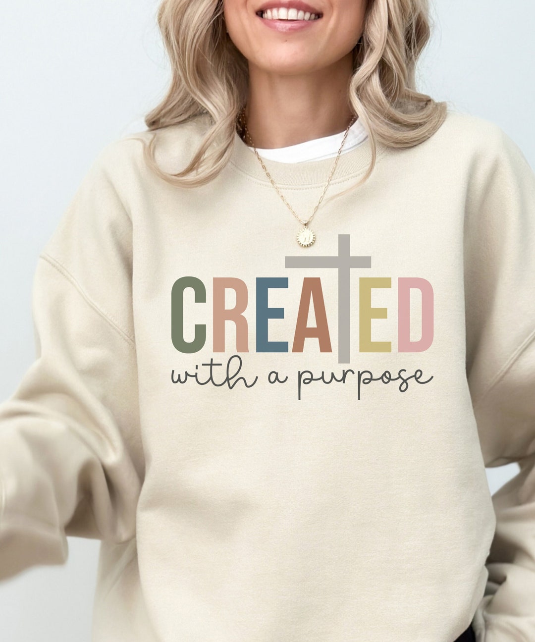 Created With a Purpose, Christian DTF Transfers High Quality Full Color ...