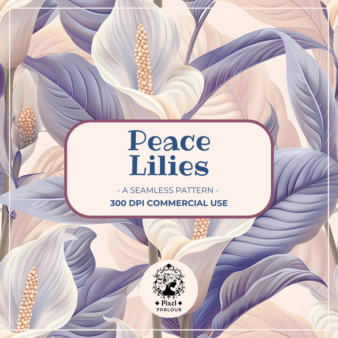 Lily Pattern Peace Lilies Repeating Print Calla Lily Print Lily ...