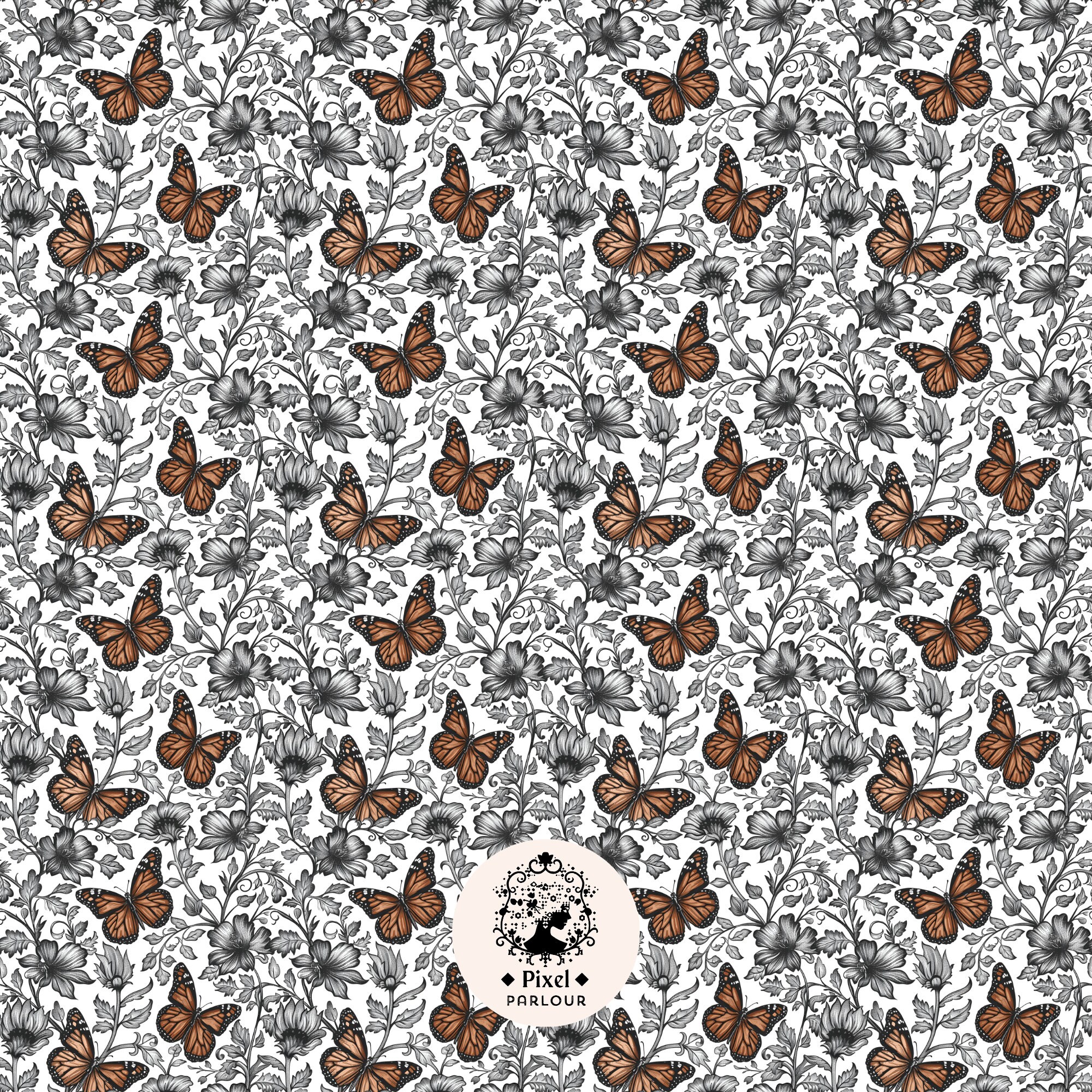 Monarch Butterfly Print Butterfly Pattern Butterfly Wallpaper Digital ...