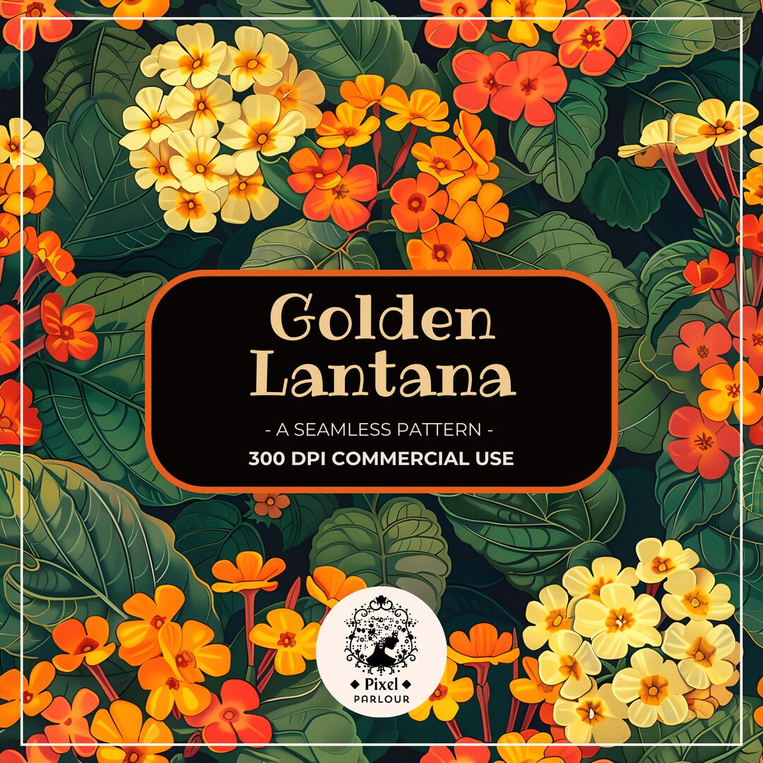 Lantana Fabric Pattern Exotic Flower Australian Flower Print Australian ...