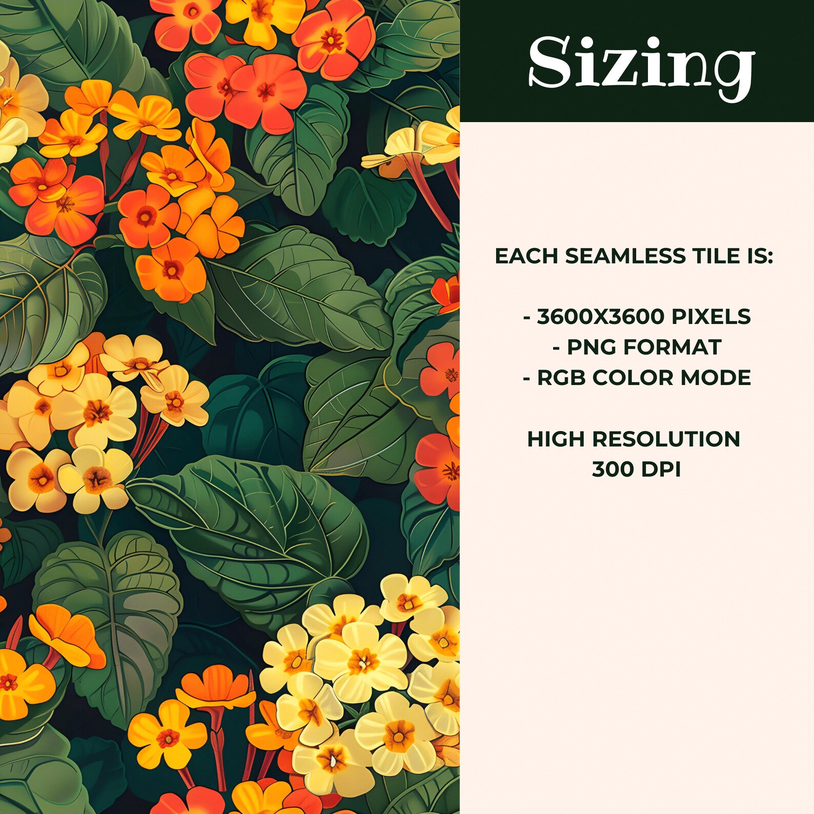 Lantana Fabric Pattern Exotic Flower Australian Flower Print Australian ...