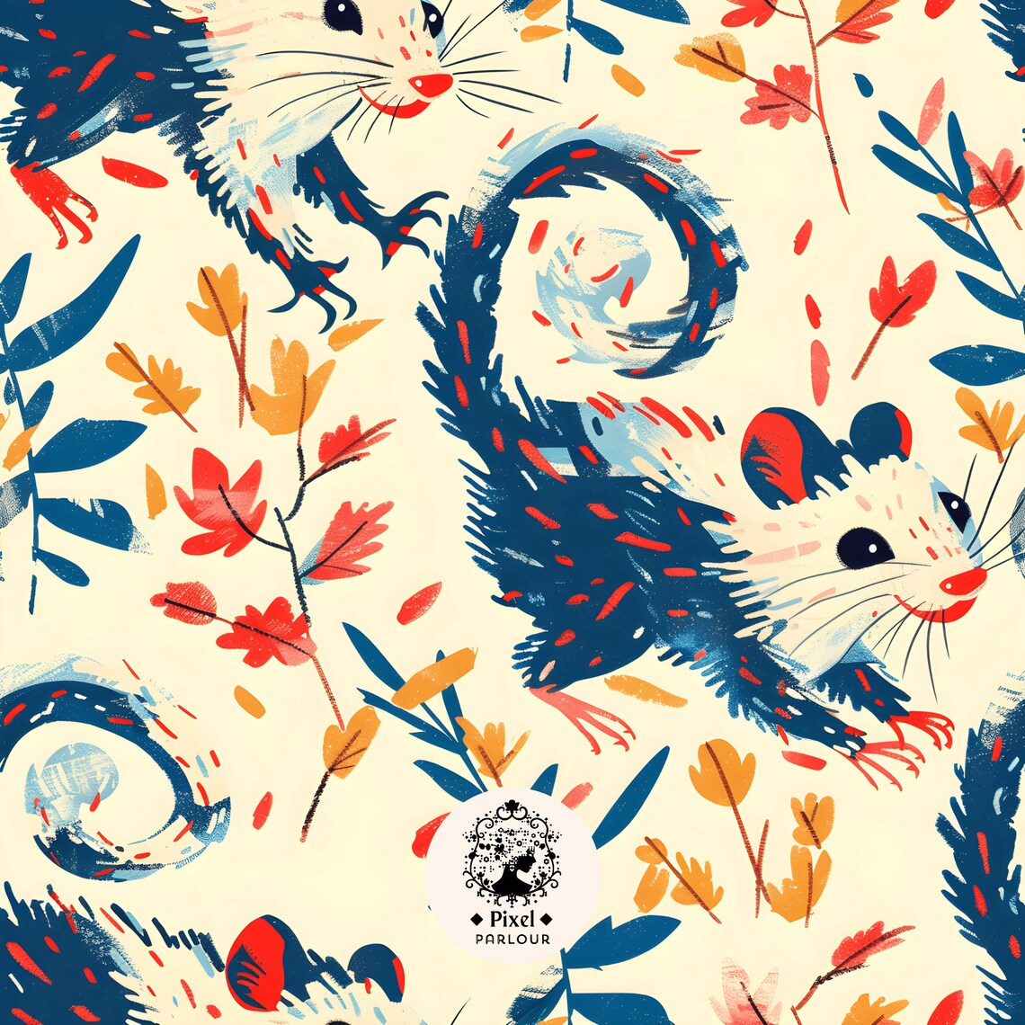 Opossum Pattern Seamless Opossum Print Png Opossum Pattern Opossum Kids ...