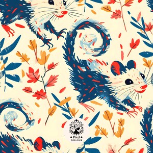 Opossum Pattern Seamless Opossum Print Png Opossum Pattern Opossum Kids ...