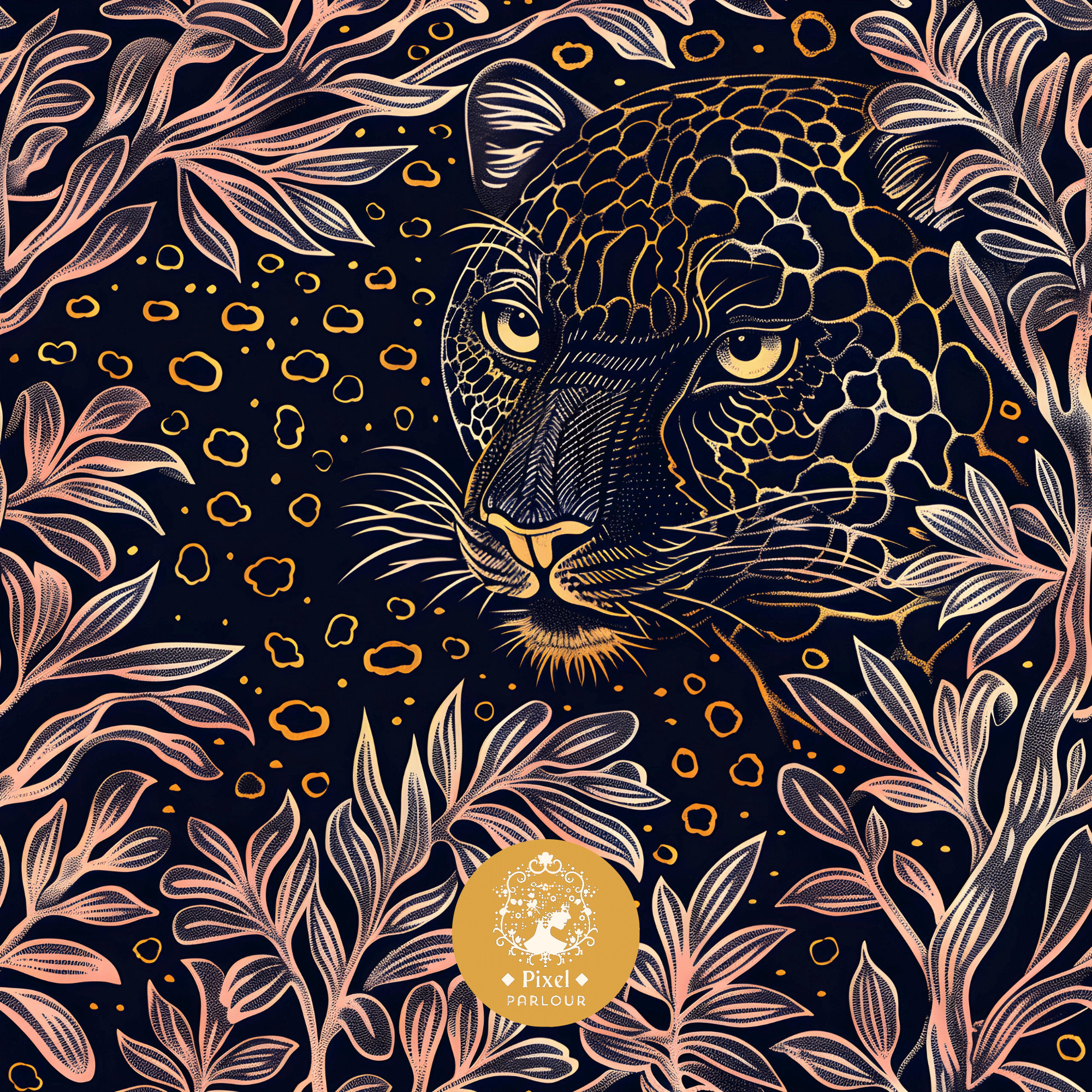 Jaguar Pattern Jaguar Wall Art Print Jungle Jaguar Seamless Pattern ...