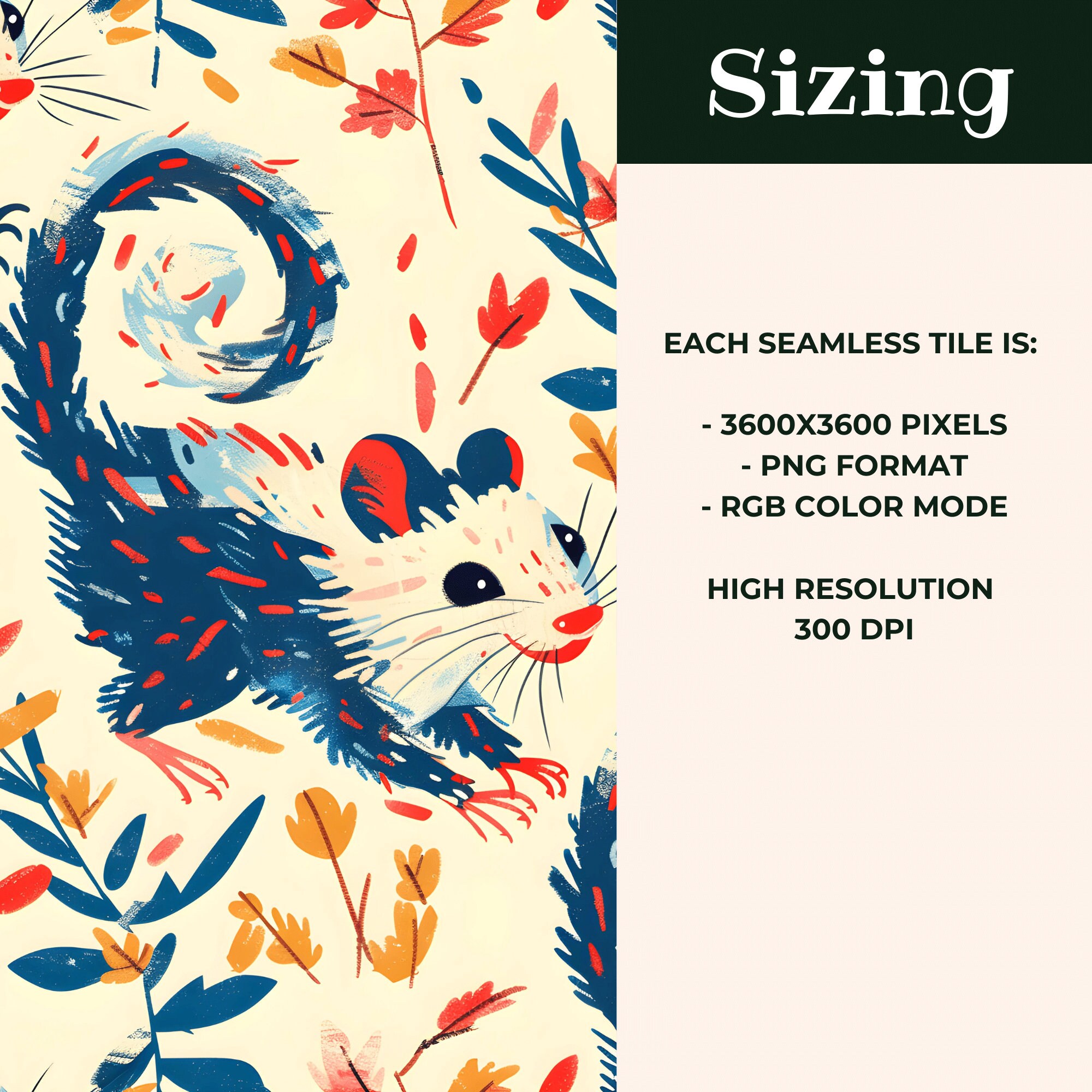 Opossum Pattern Seamless Opossum Print Png Opossum Pattern Opossum Kids ...