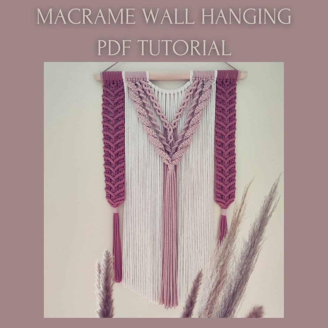 Boho Macrame With Big Tassels Wall Hanging PDF Tutorial | 71-page DIY ...