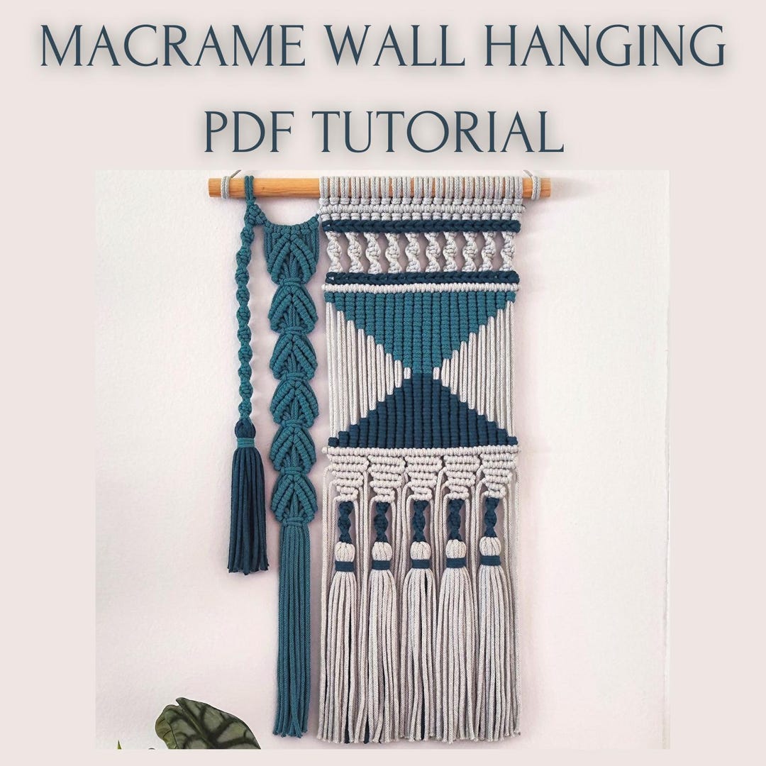Boho Chic Macrame Wall Hanging PDF Tutorial | 75-page DIY Guide With ...