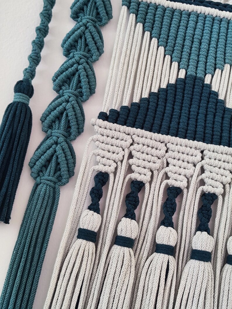 Vintage-inspired Boho Chic Macrame Wall Hanging With Tassels: Timeless ...