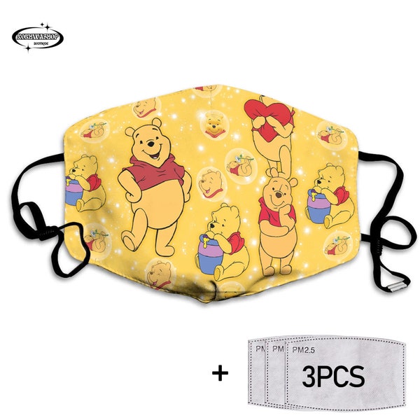 Winnie the Pooh Face Mask - Etsy