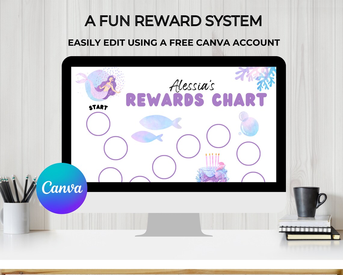 Rewards Chart for Kids | Potty Training Chart Girl | Toilet Training ...