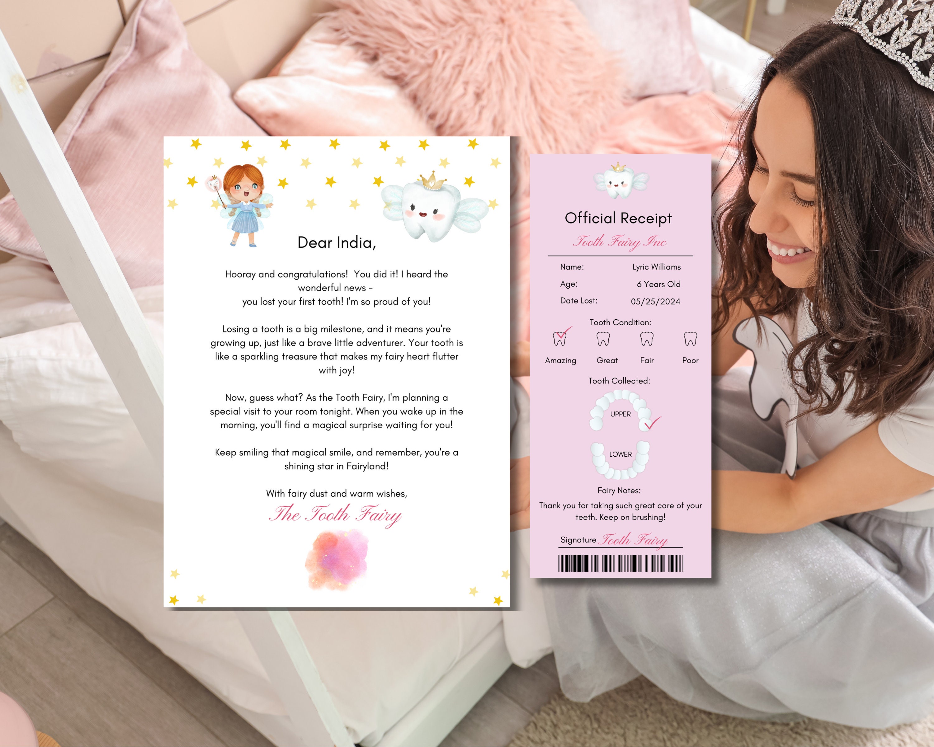 Tooth Fairy Letter First Tooth Editable Tooth Fairy Letter Tooth Fairy ...