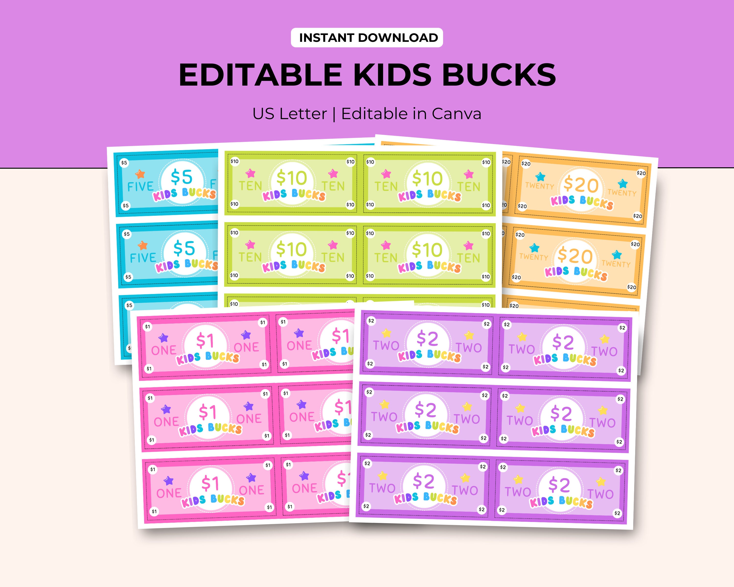 Editable Play Money | Reward Bucks | Good Behavior Bucks Printable ...