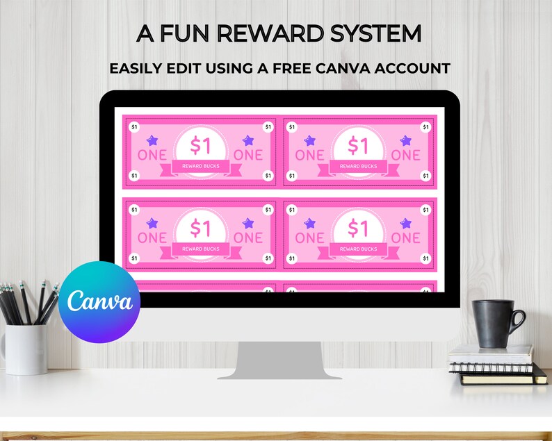 Editable Reward Bucks | Printable Play Money | Chore Bucks | Kids ...