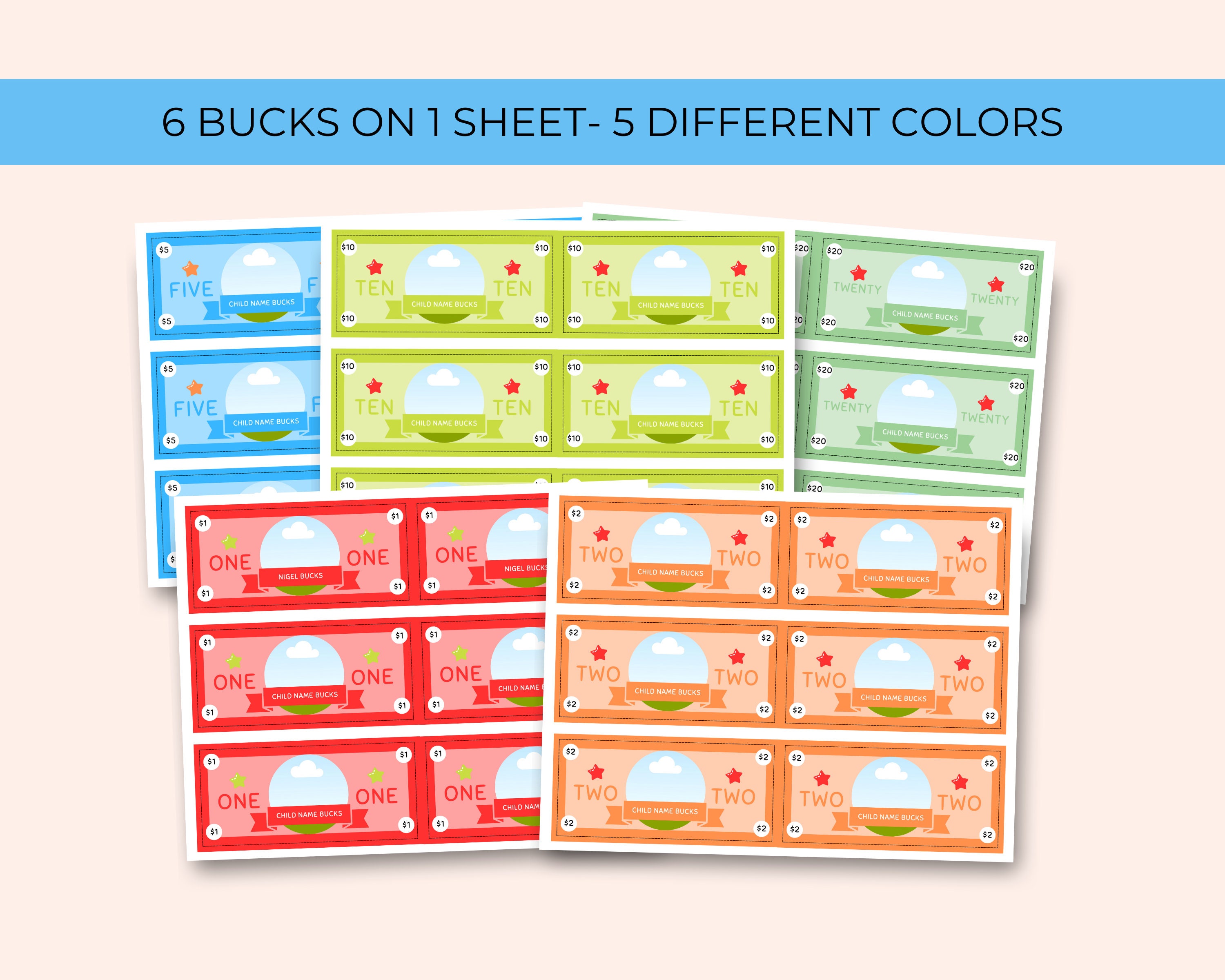 Good Behavior Bucks Printable | Kids Reward System | Printable Play ...