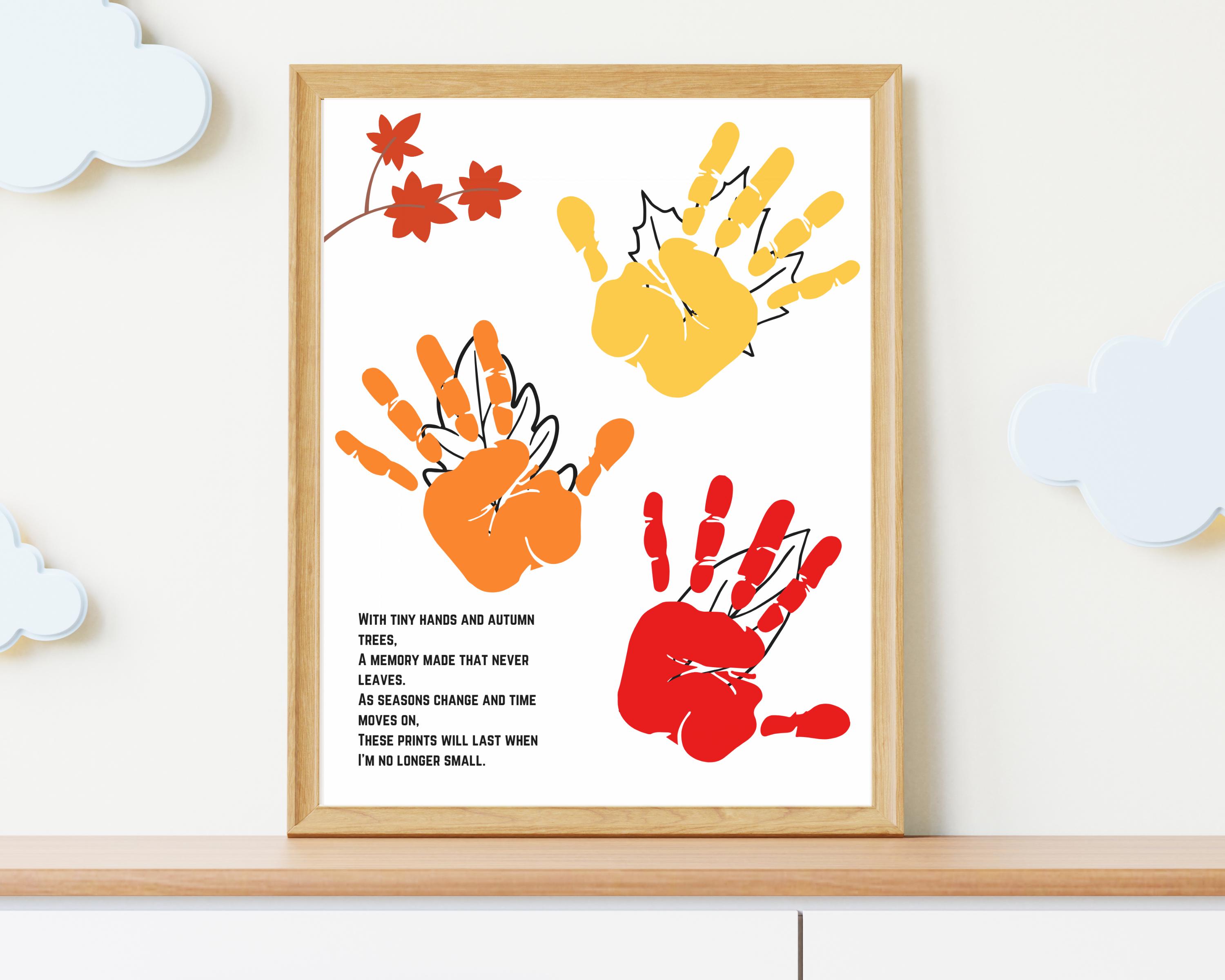 Autumn Poem Handprint Craft, Preschool Crafts, Toddler Craft, Fall Poem ...