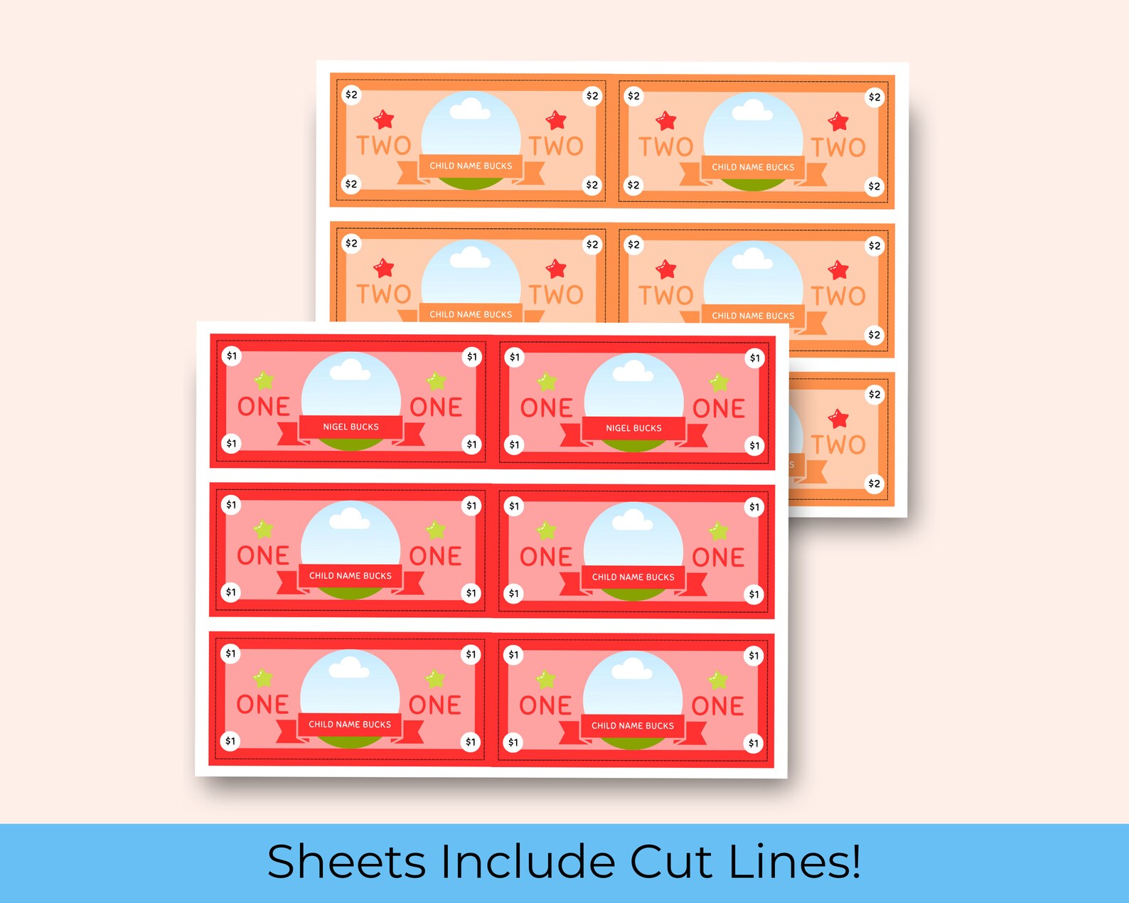 Good Behavior Bucks Printable | Kids Reward System | Printable Play ...