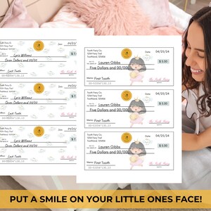 Tooth Fairy Check | Tooth Fairy Money Printable | Tooth Fairy Voucher ...