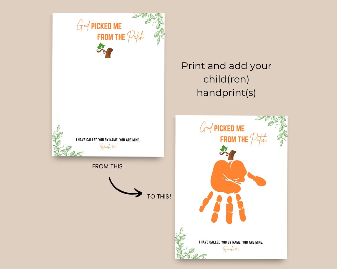 Fall Handprint Art Craft, Autumn Handprint, Fall Sunday School Craft ...