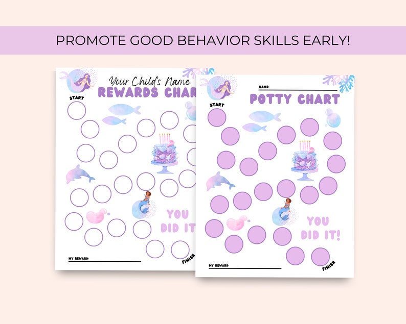Rewards Chart for Kids Potty Training Chart Girl Toilet Training Chart ...