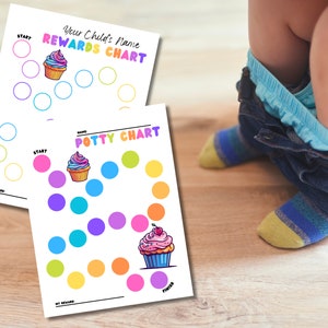 Girl Potty Chart | Rewards Chart for Kids | Potty Training Chart Girl ...