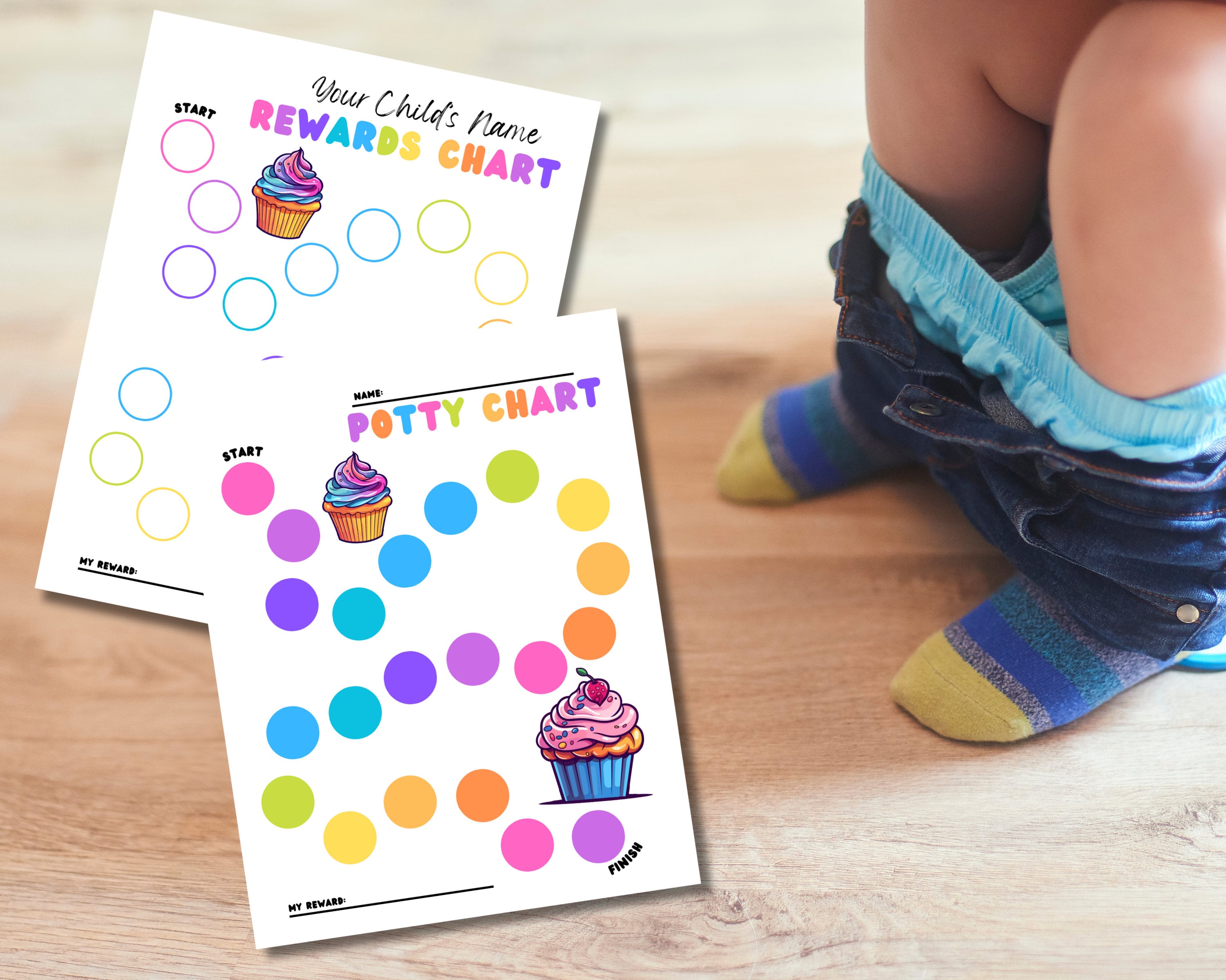 Girl Potty Chart | Rewards Chart for Kids | Potty Training Chart Girl ...