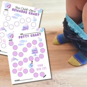 Rewards Chart for Kids | Potty Training Chart Girl | Toilet Training ...