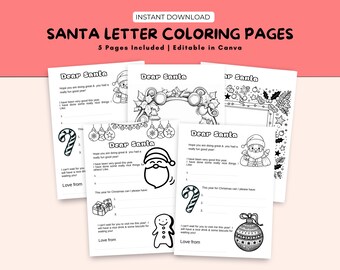 Letter to Santa, Printable Dear Santa Letter, Santa Wish List ...