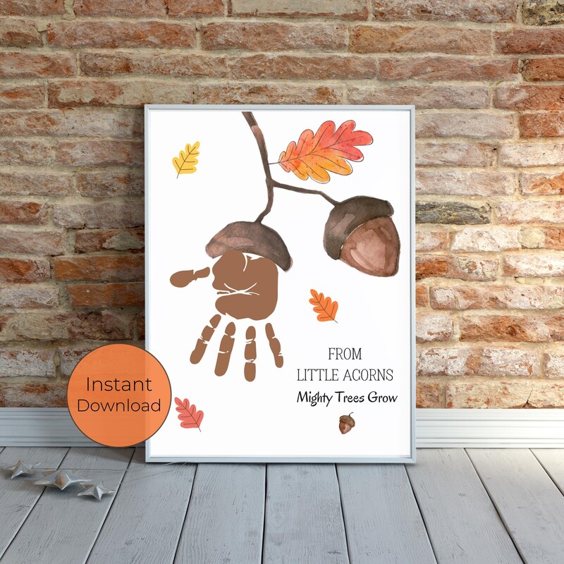 Acorn Handprint - Etsy