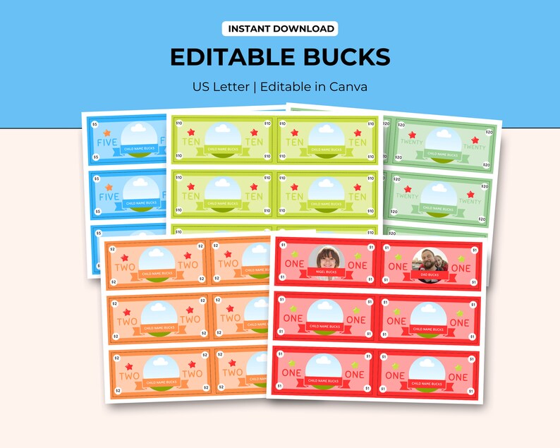 Good Behavior Bucks Printable | Kids Reward System | Printable Play ...