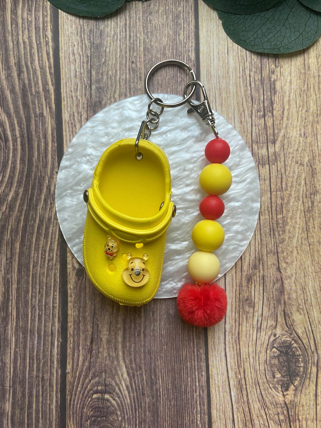Yellow Bear Croc Keychain, Beach/bogg Bag Charm, Clip, Accessories ...