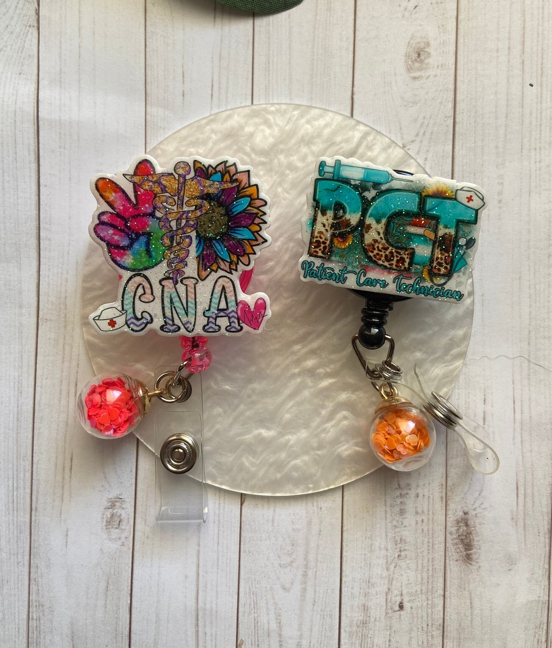 CNA/PCT Badge Reels Nursing Assistant Badge Reel Patient Care ...