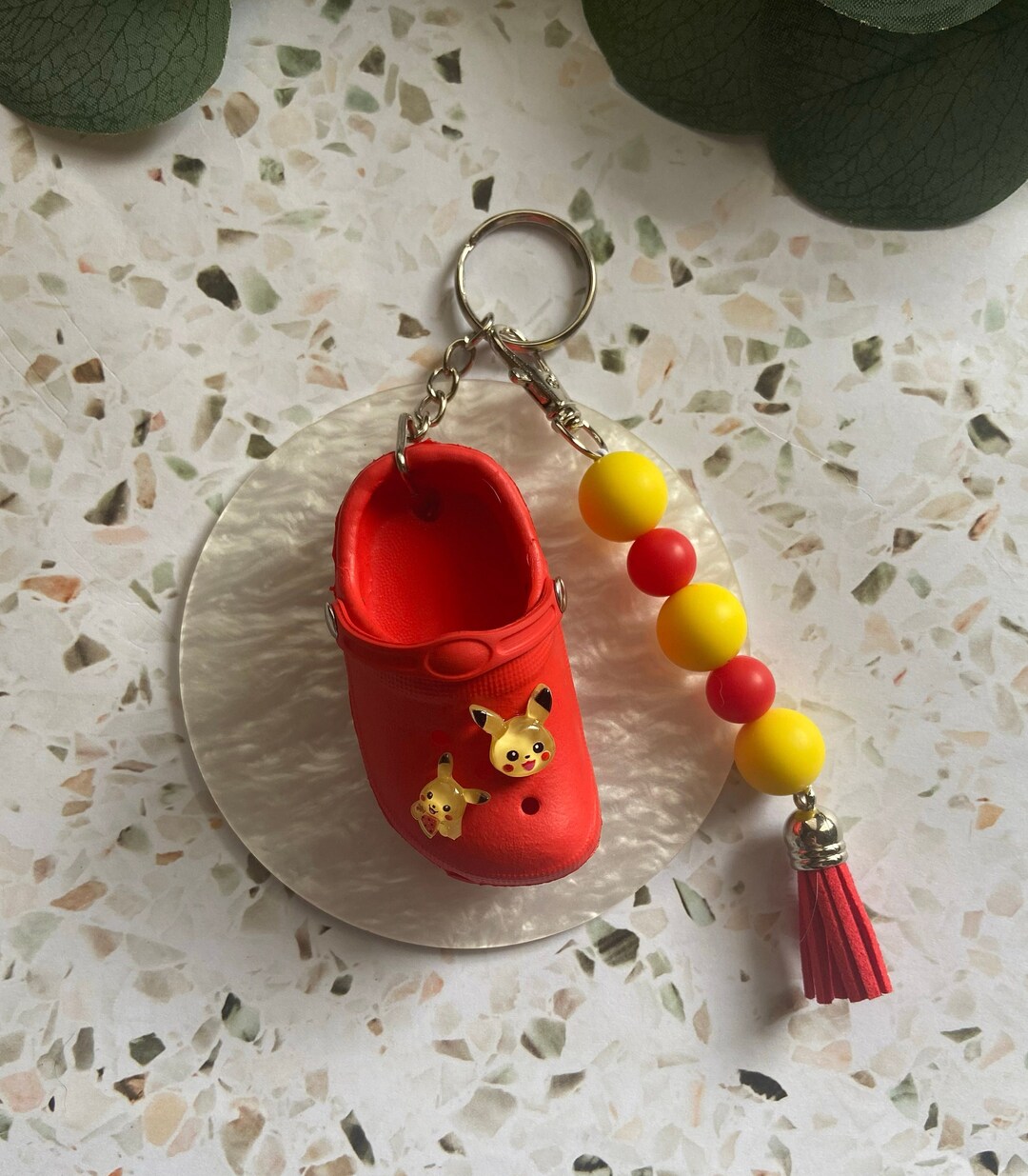 Red Anime Croc Keychain, Beach/bogg Bag Charm, Clip, Accessories. Mini ...