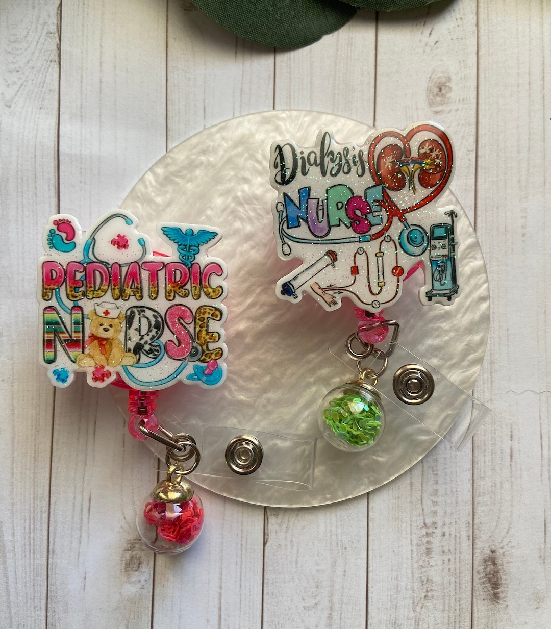 Nurse Badge Reels | Pediatric Nurse Badge Reel | Dialysis Nurse Badge ...