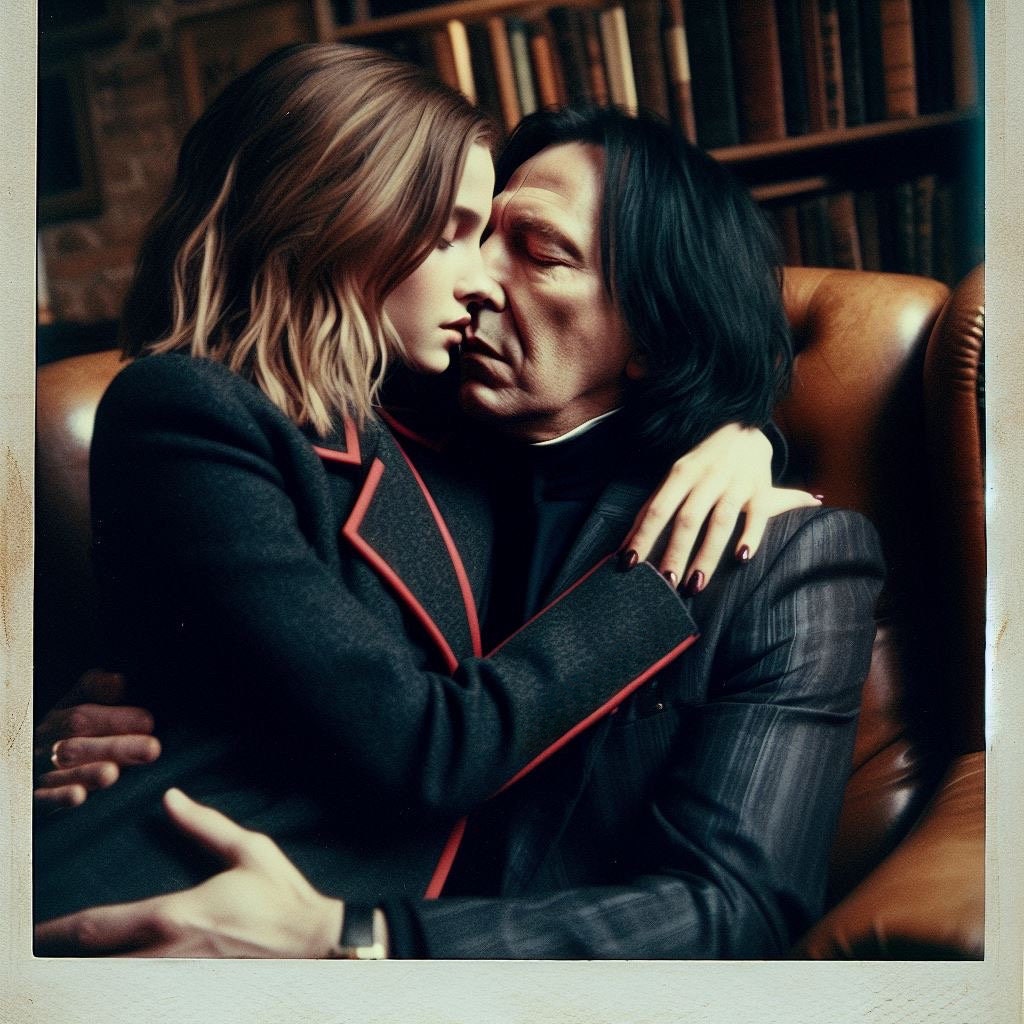 Severus Snape and Minister for Magic Hermione Granger Kissing on an Armchair, 5 Pcs - Etsy