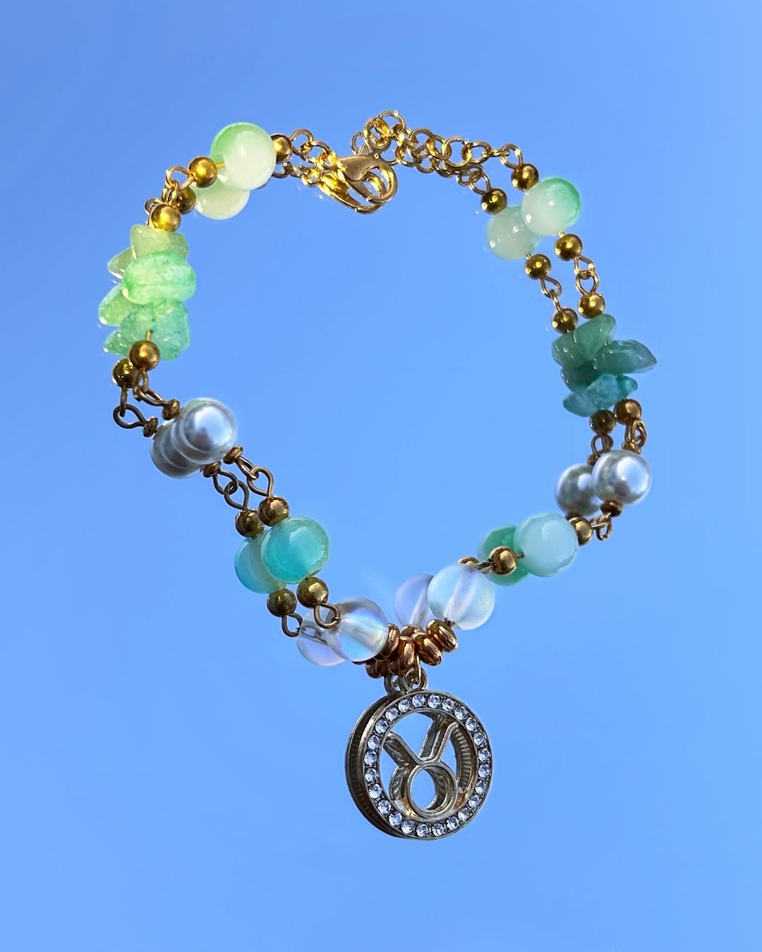 Taurus Bracelet, Star Sign Jewellery, Handmade, Zodiac, Gemstones ...