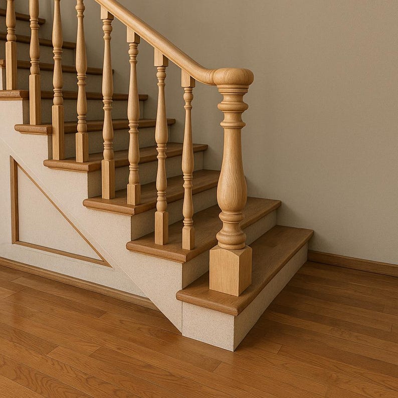 Handmade Linden Wood Newel Post: Custom Stair Parts - Etsy