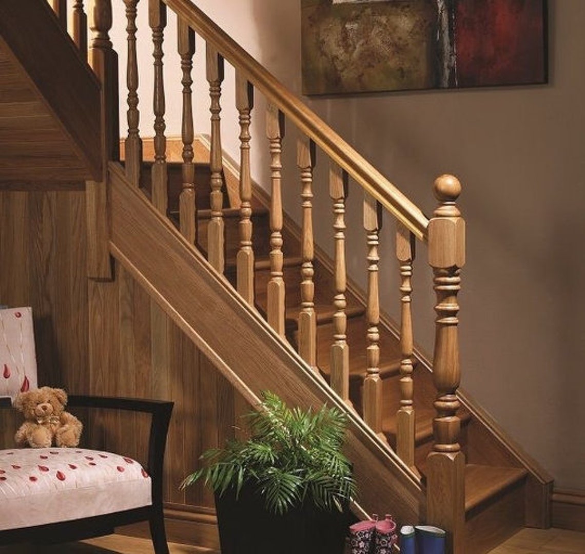 Newel Post, Balusters, Wood Lathe, Stair Railing, Wooden Stair Railing ...